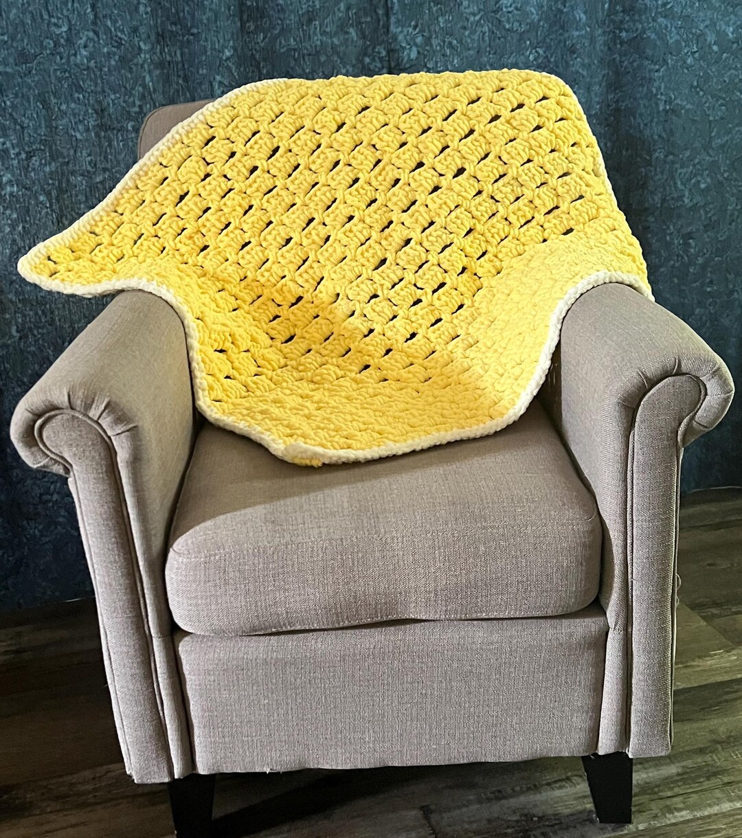 Crocheted Baby Blanket, Buttercup Yellow - Etsy