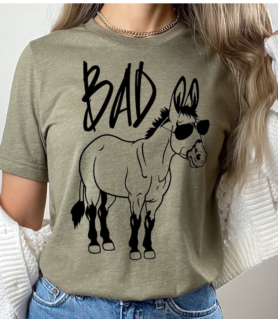 Bad Ass Donkey Tshirt, Bella Canvas - Etsy