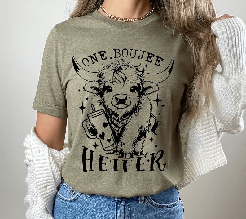 Cow Mom Shirt, Western Highland Cow Shirts for Women, Bella Canvas - Etsy