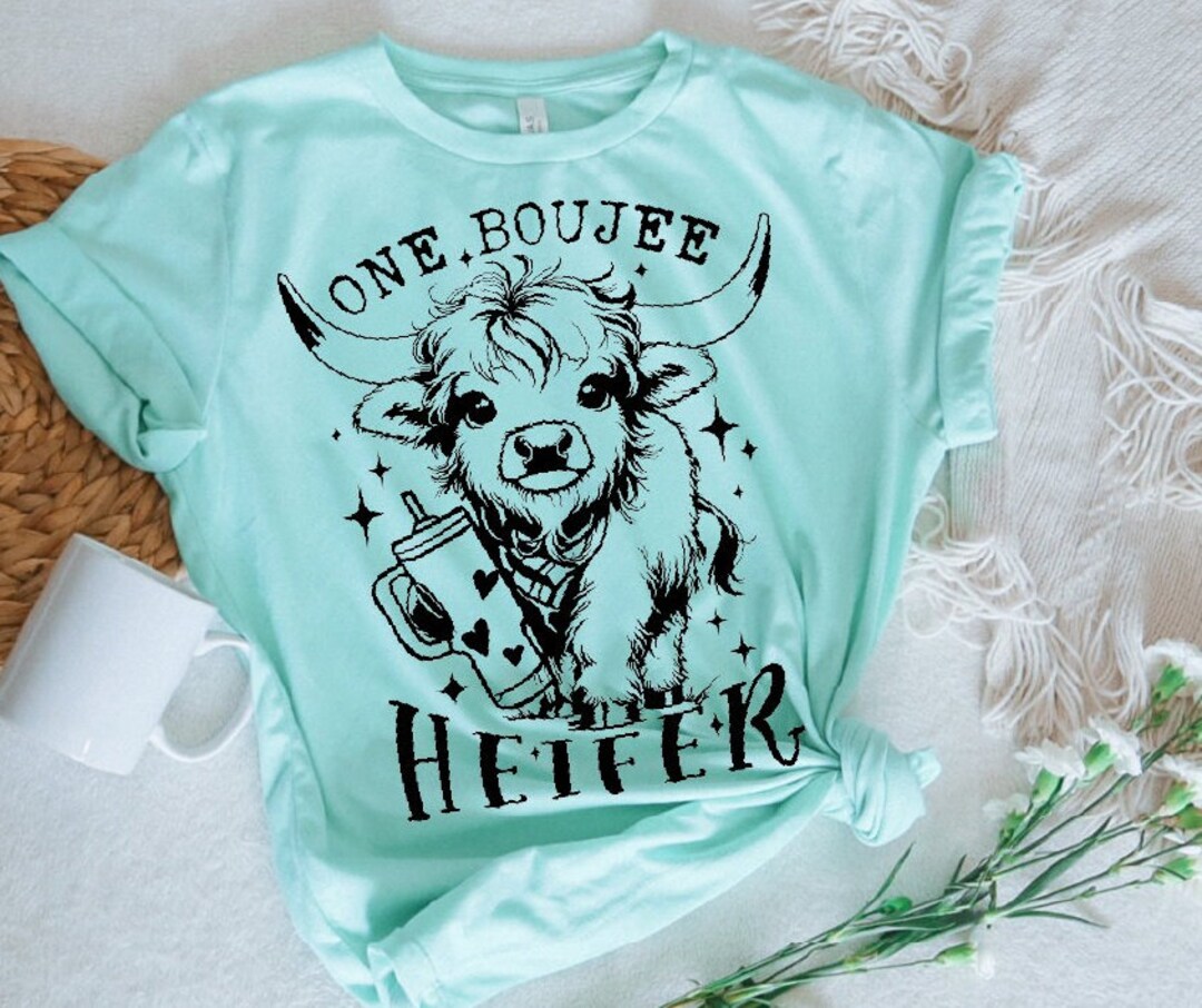 One Boujee Heifer T Shirt, Cow Mom Shirt, Cow Shirt, Farm Shirt, Trendy ...