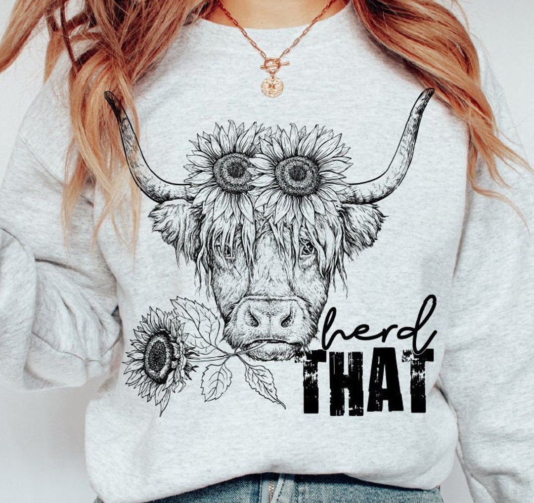 Highland Cow Sweatshirts, Cow Sweat Shirts, Farm Lover Gift Gift for ...