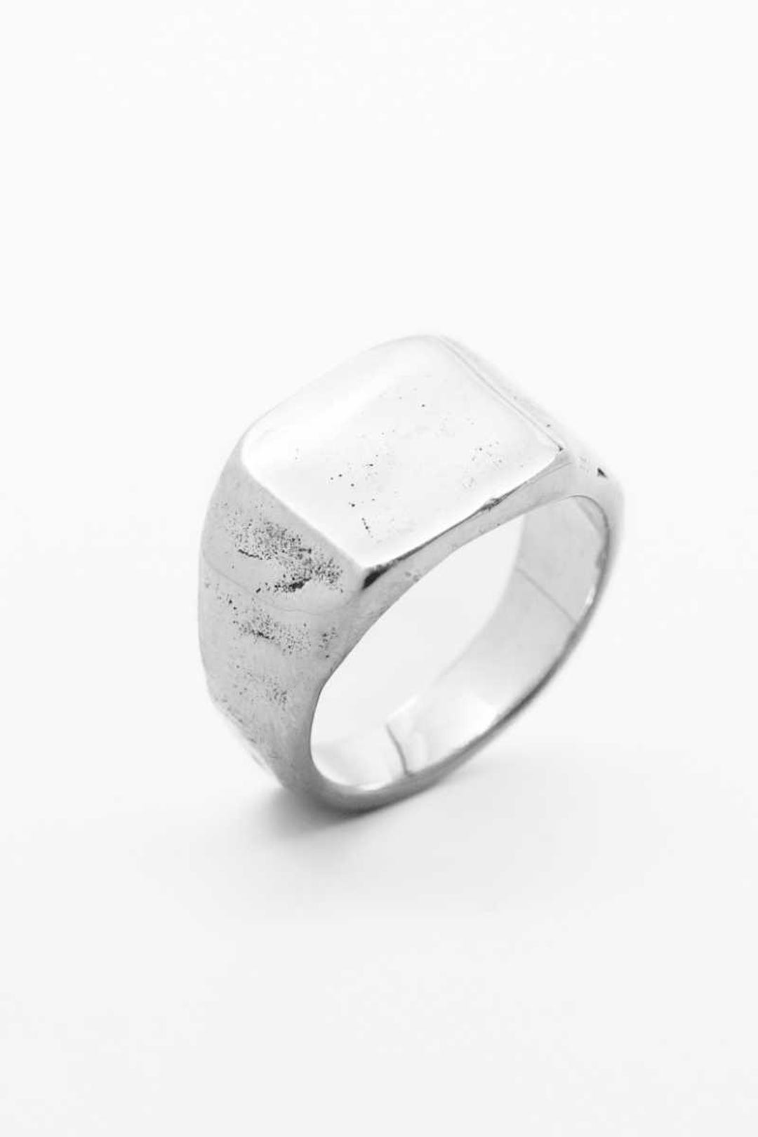 Handcrafted Sterling Silver Square Signet Ring - Unisex Minimalist ...