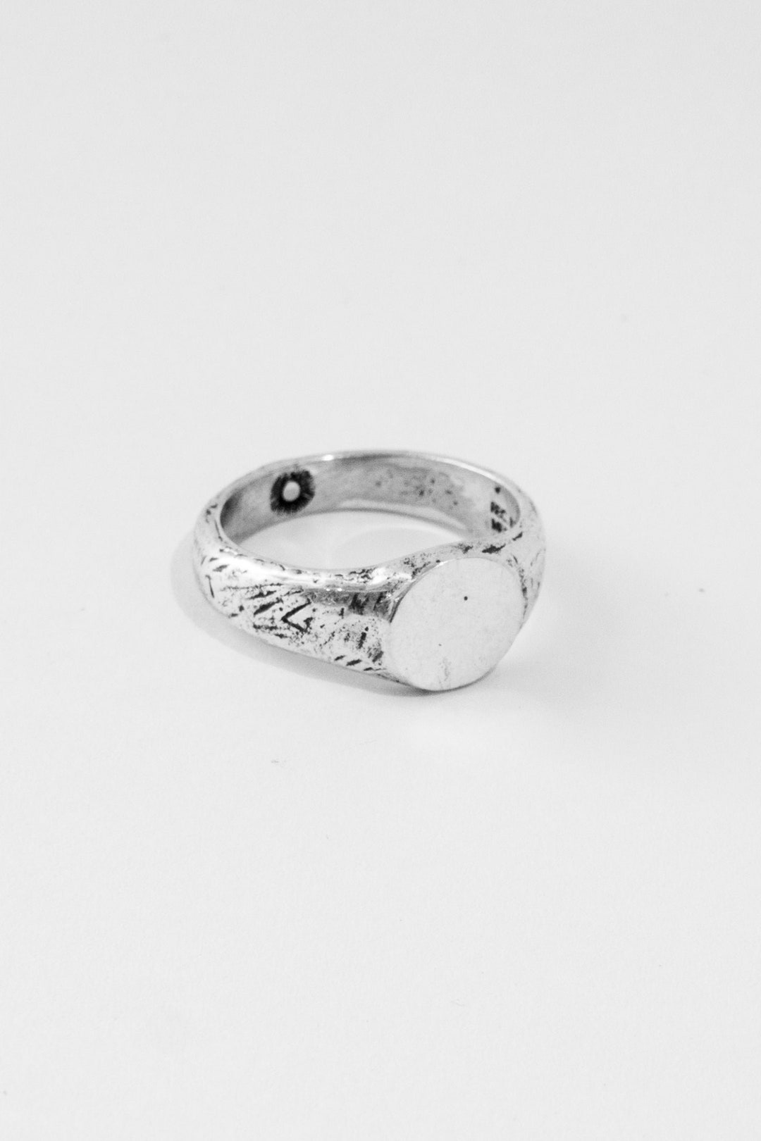 Blank Circle Sterling Silver Signet Ring, the Circa Ring by Merchants ...
