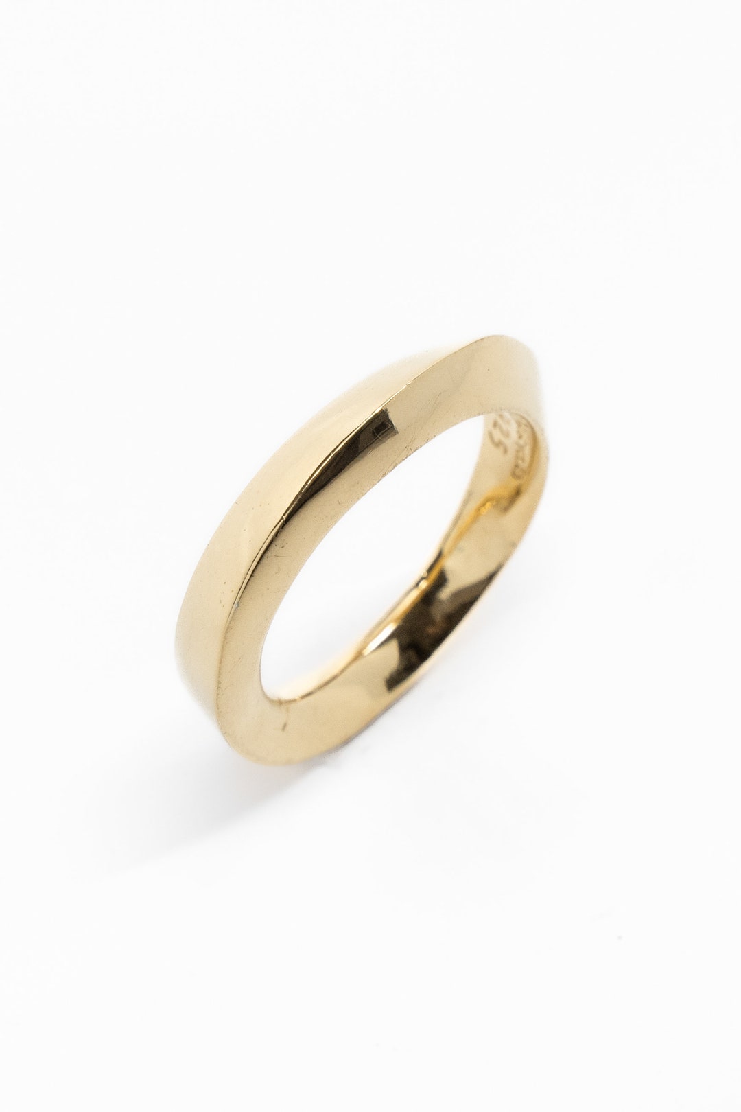 Avant Garde Gold Band Ring, Continuum Ring by Merchants of the Sun, Unisex Handmade Jewelry, 18k ...