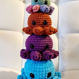 No-sew-octo Crochet Pattern Amigurumi Mini Octopus Pocket Octo - Etsy