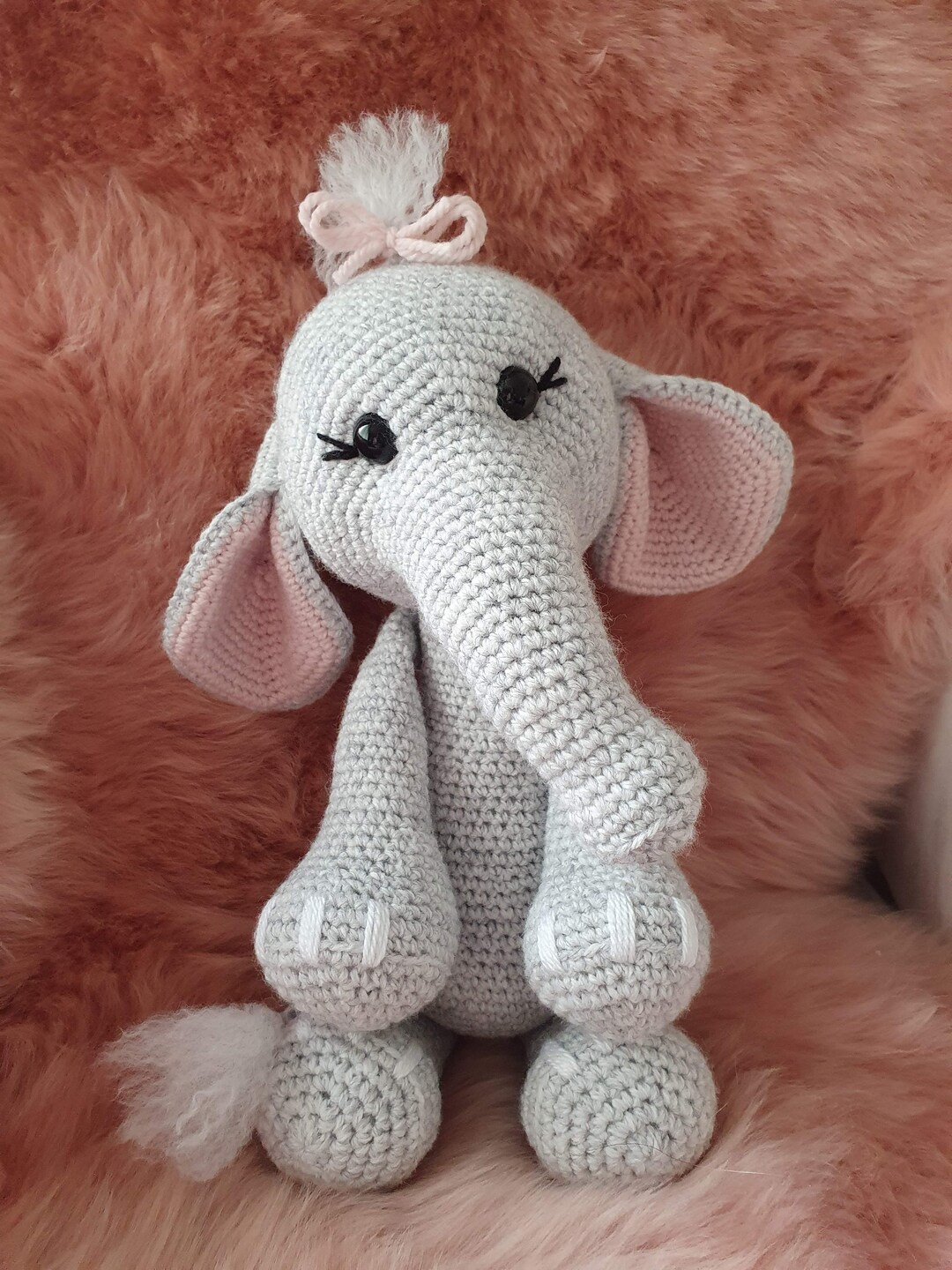Eliza the Elephant Crochet Pattern PDF Crochet Animal Safari - Etsy