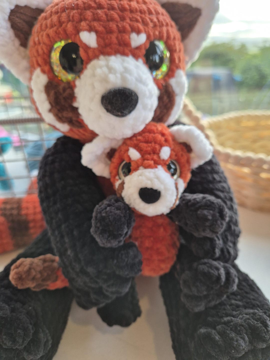 2 in 1 Pattern Pack - Big Red and Baby Bing Crochet Patterns Red Panda ...