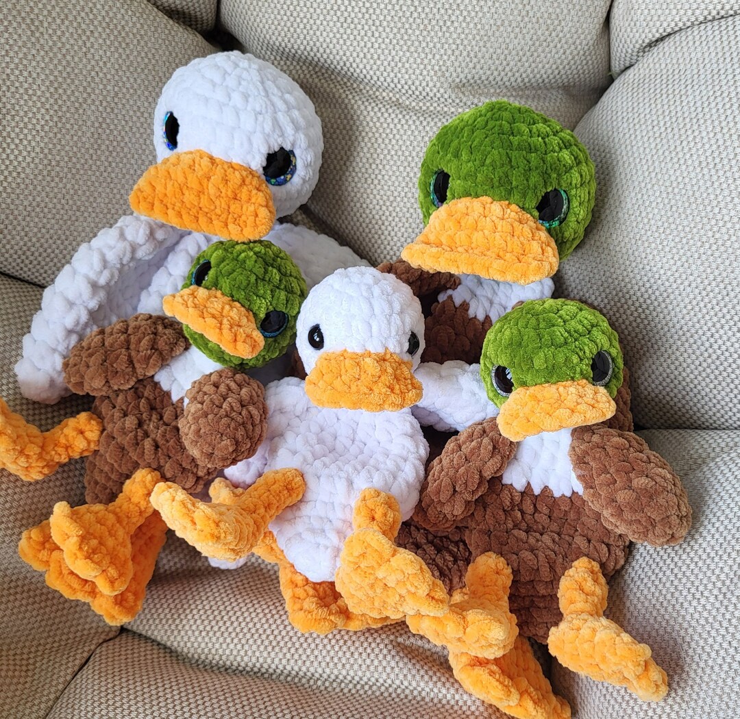 Double Pack - Duck and Mini Duck Snuggler Crochet Pattern Amigurumi ...