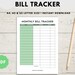 Monthly Bill Tracker Printable Bill Payment Tracker Bill - Etsy