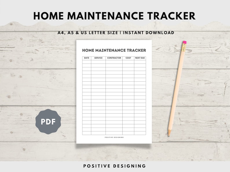 Home Maintenance Checklist, Home Management Planner, House Checklist ...