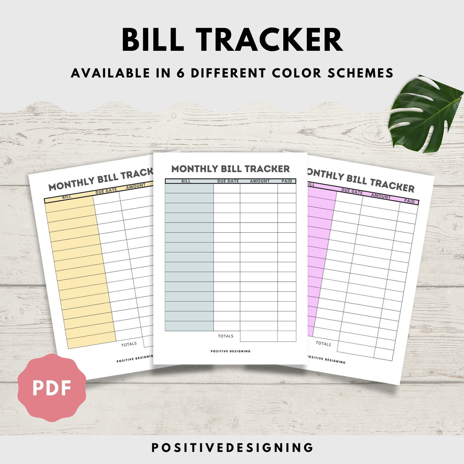 Monthly Bill Tracker Printable | Bill Payment Tracker | Bill Pay ...