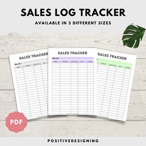 Sales Log Tracker Printable, Business Sales, A4 A5 Letter (PDF) - Etsy