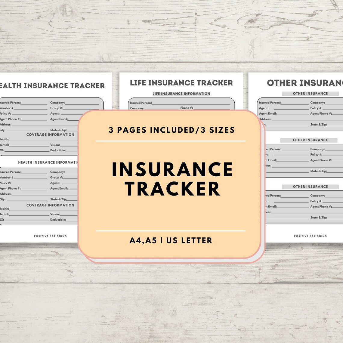 Insurance Tracker Printable, Insurance Tracking Template, Insurance ...