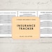 Insurance Tracker Printable, Insurance Tracking Template, Insurance ...
