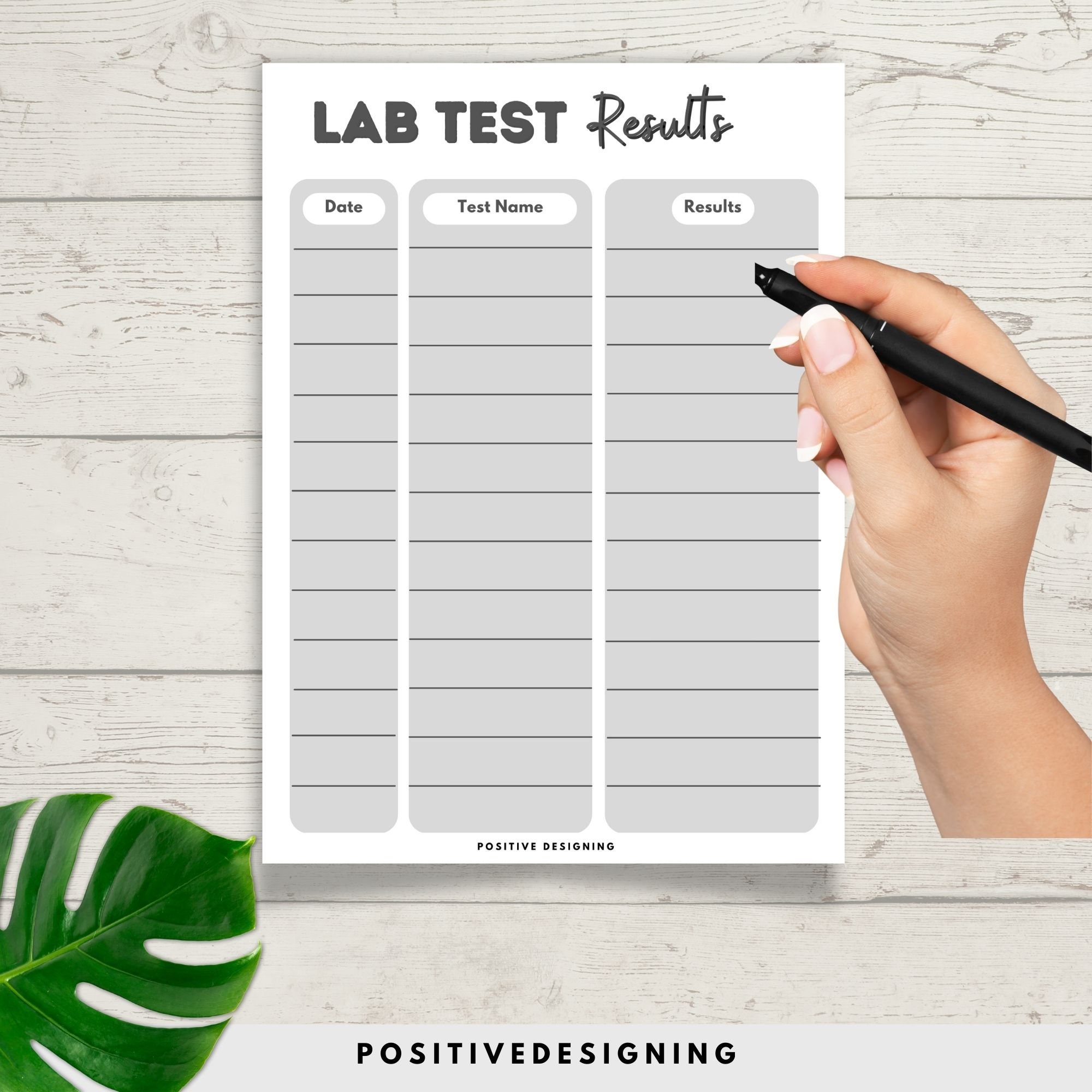 Printable Lab Results Tracker | Annual Lab Results Chart, Lab Records ...