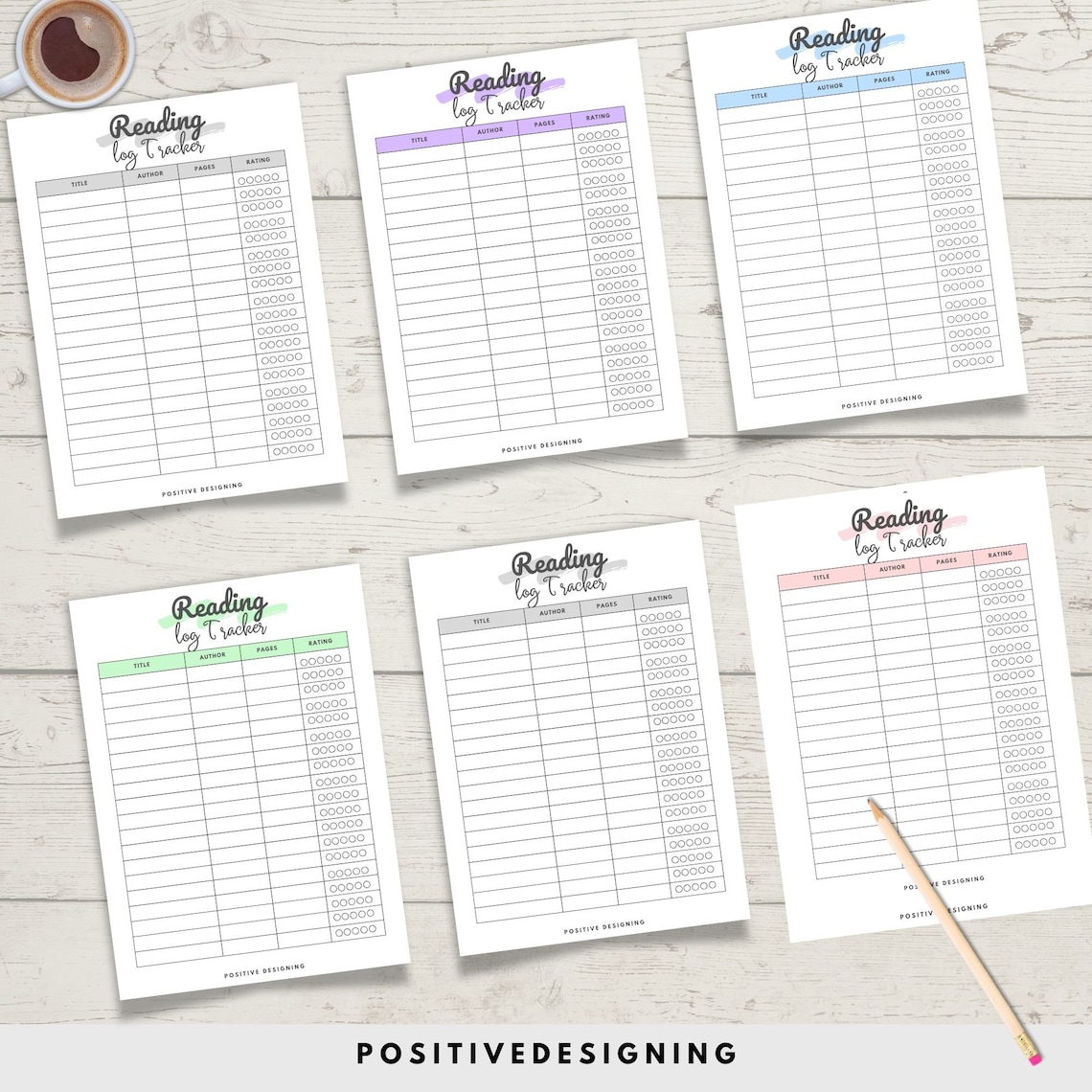 Reading Log Printable Reading Tracker Books to Read Books - Etsy