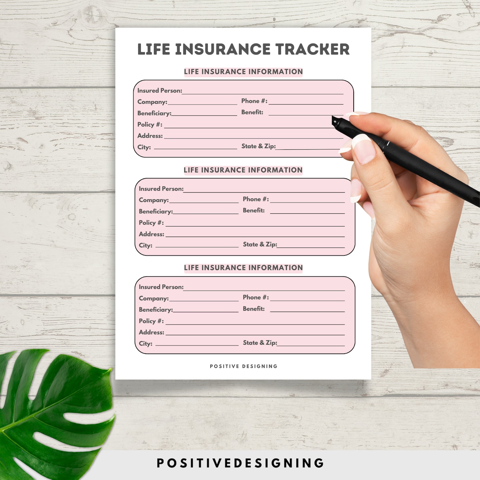 Insurance Tracker Printable, Insurance Tracking Template, Insurance ...