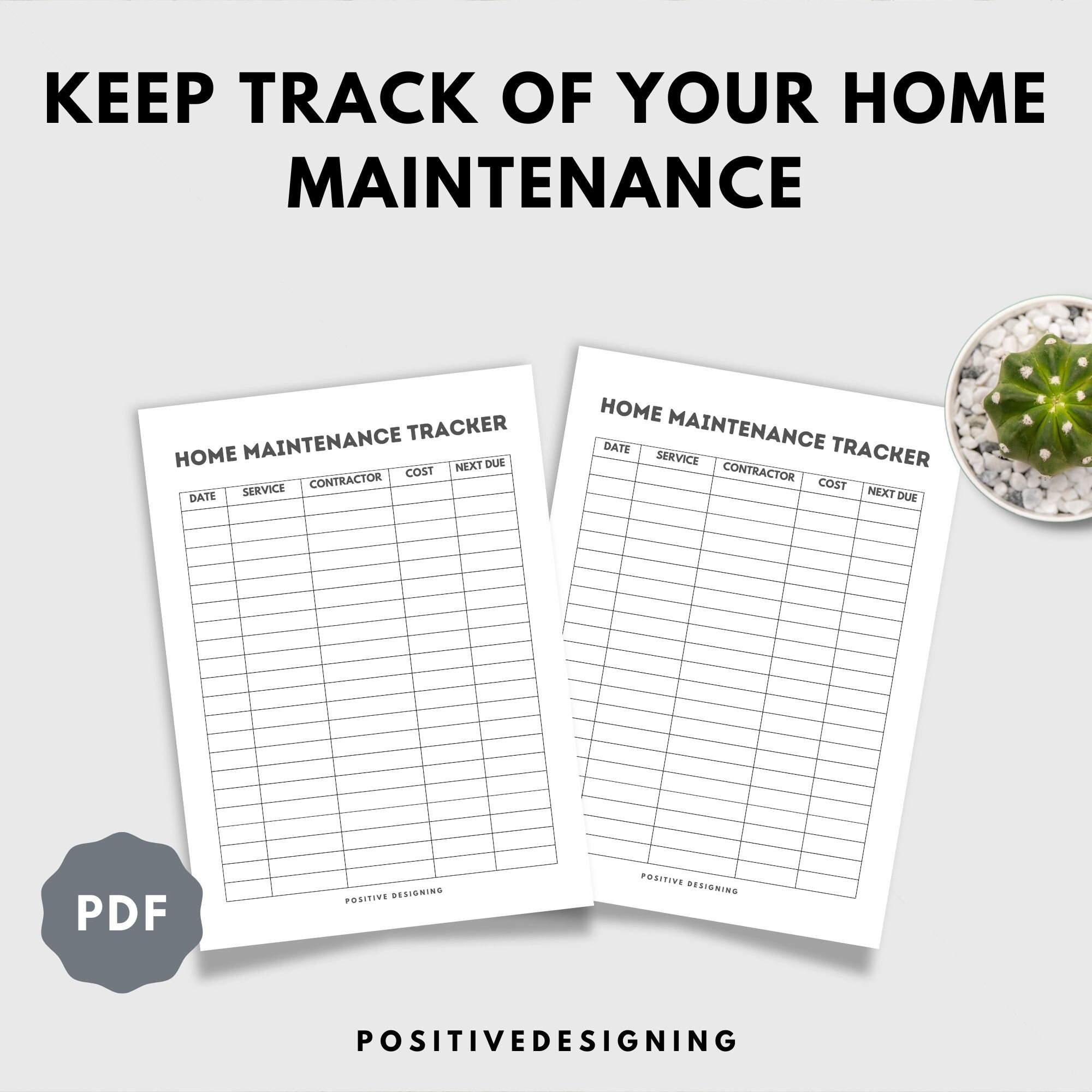 Home Maintenance Checklist, Home Management Planner, House Checklist ...
