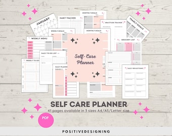 Self-care Planner Printable Self-love Journal Mental Health Worksheet ...