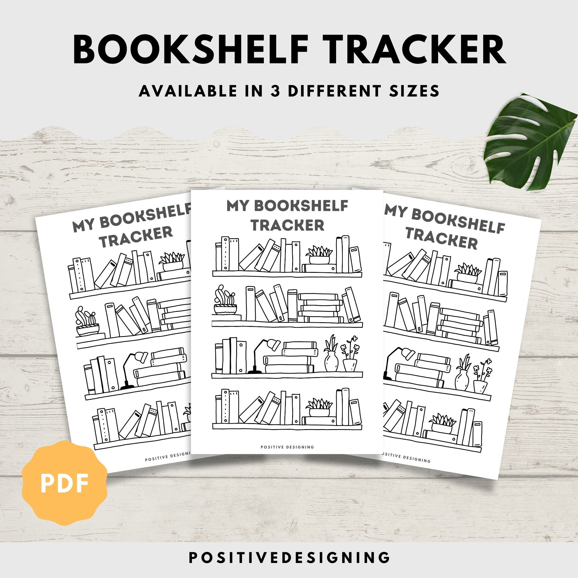 Bookshelf Printable Template, Books to Read, Books I've Read, Book ...