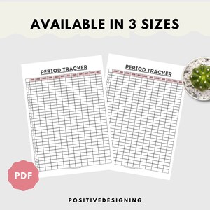 Period Tracker Printable Planner Menstrual Tracker Menstrual Log ...