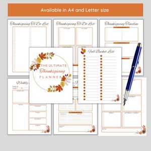 Thanksgiving Planner Printable, Holiday Planner, Thanksgiving Binder ...