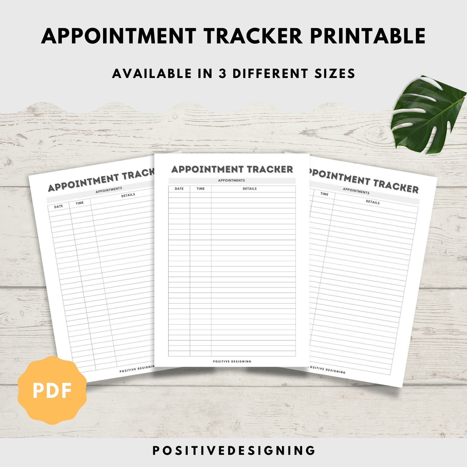 Minimalist Appointment Tracker Printable, Appointment Reminder, Meeting ...