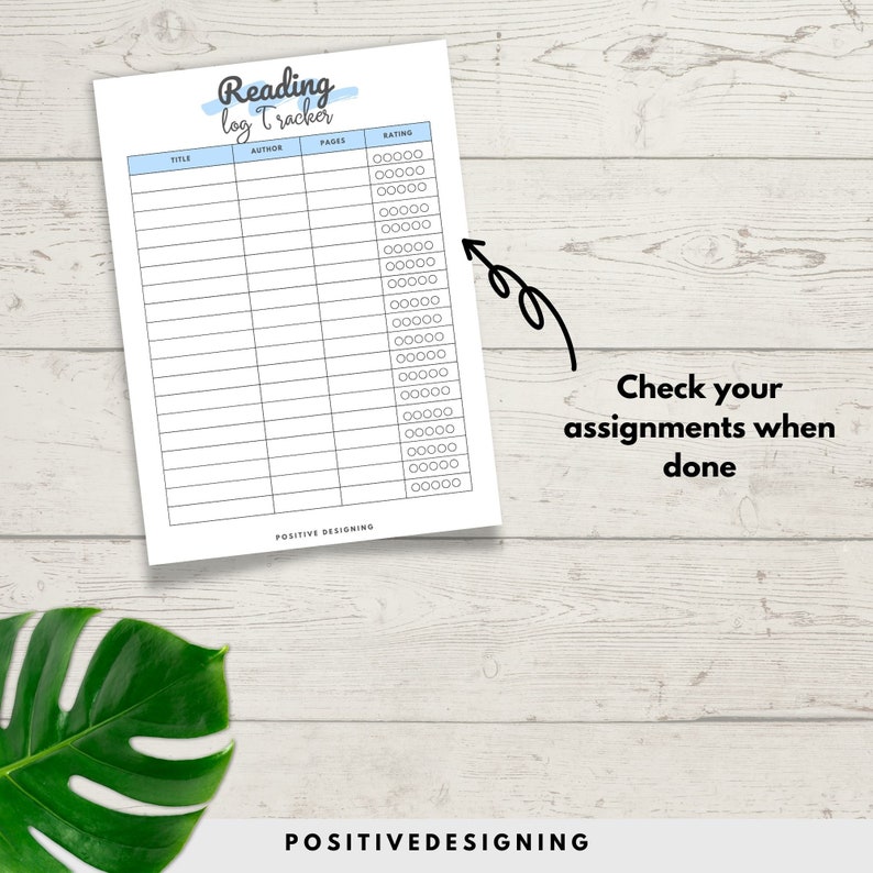 Reading Log Printable Reading Tracker Books to Read Books - Etsy