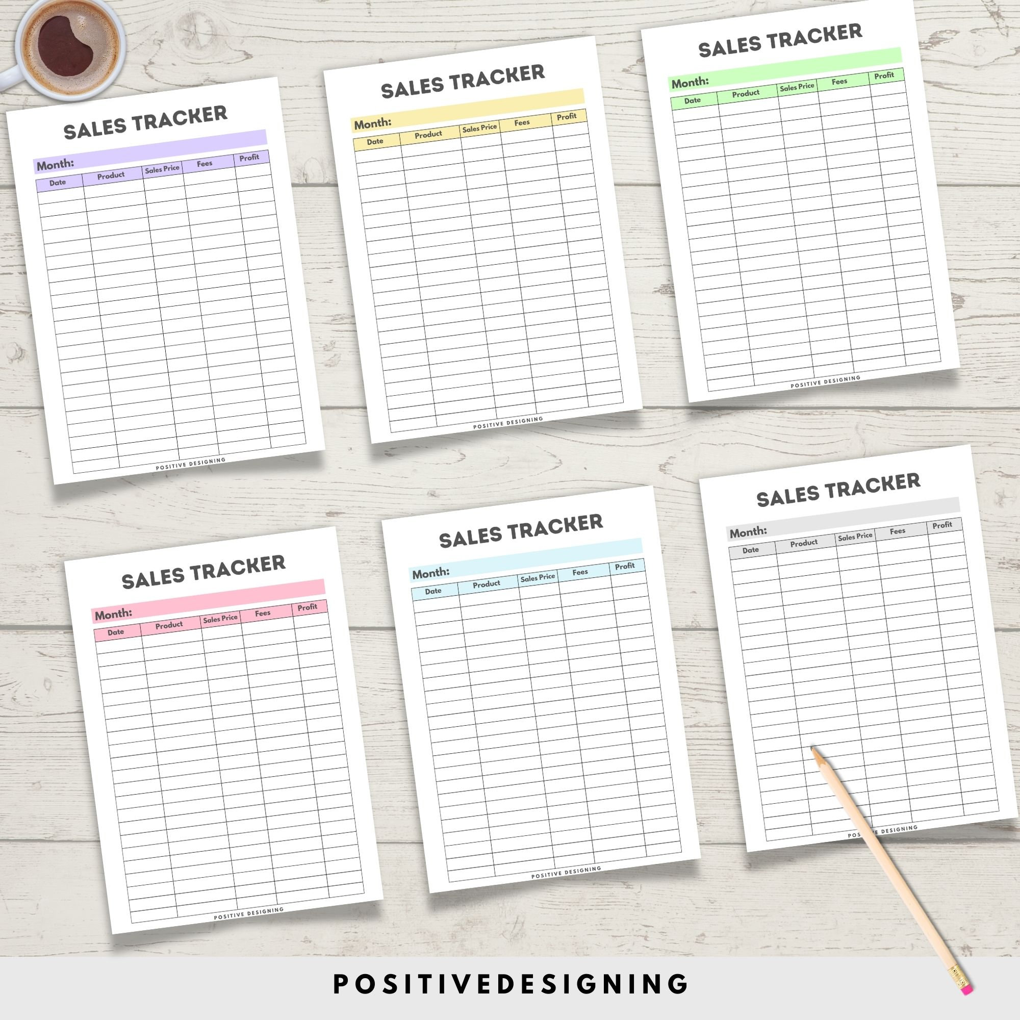 Sales Log Printable, Sale Profits Tracker, Sale Recorder, Orders Log ...