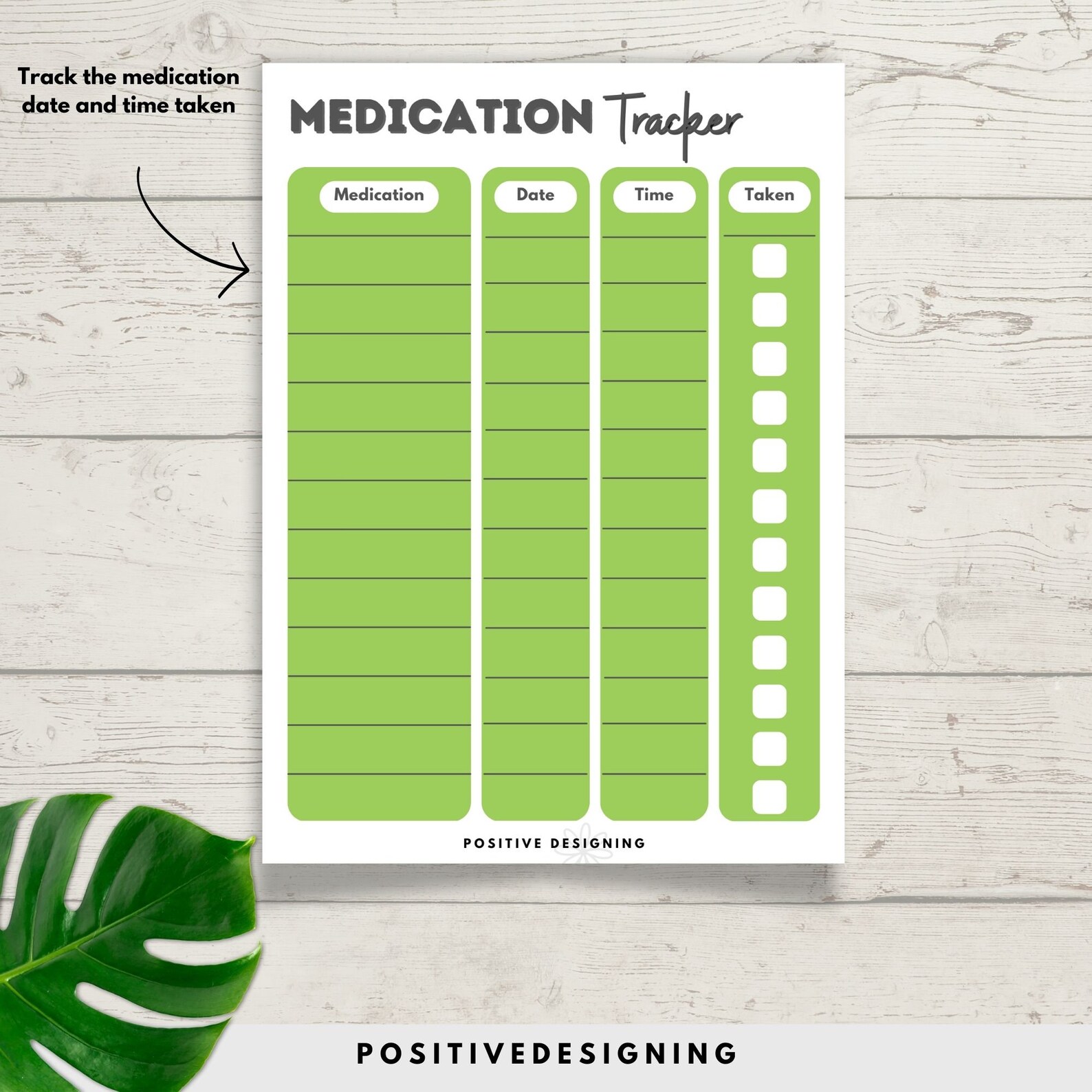 Daily Medication Tracker, Printable Medication Log, Daily Medication ...