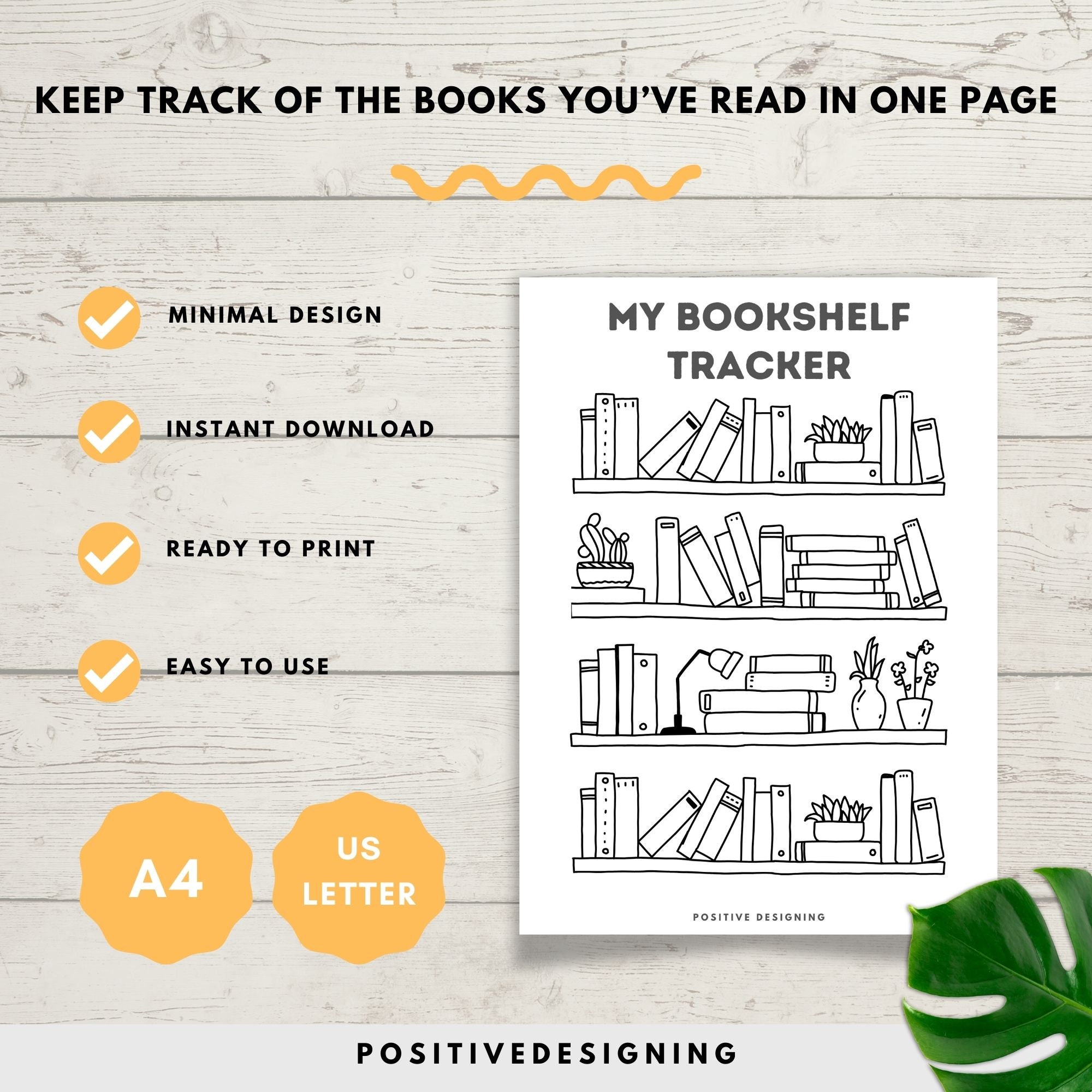 Bookshelf Printable Template, Books to Read, Books I've Read, Book ...