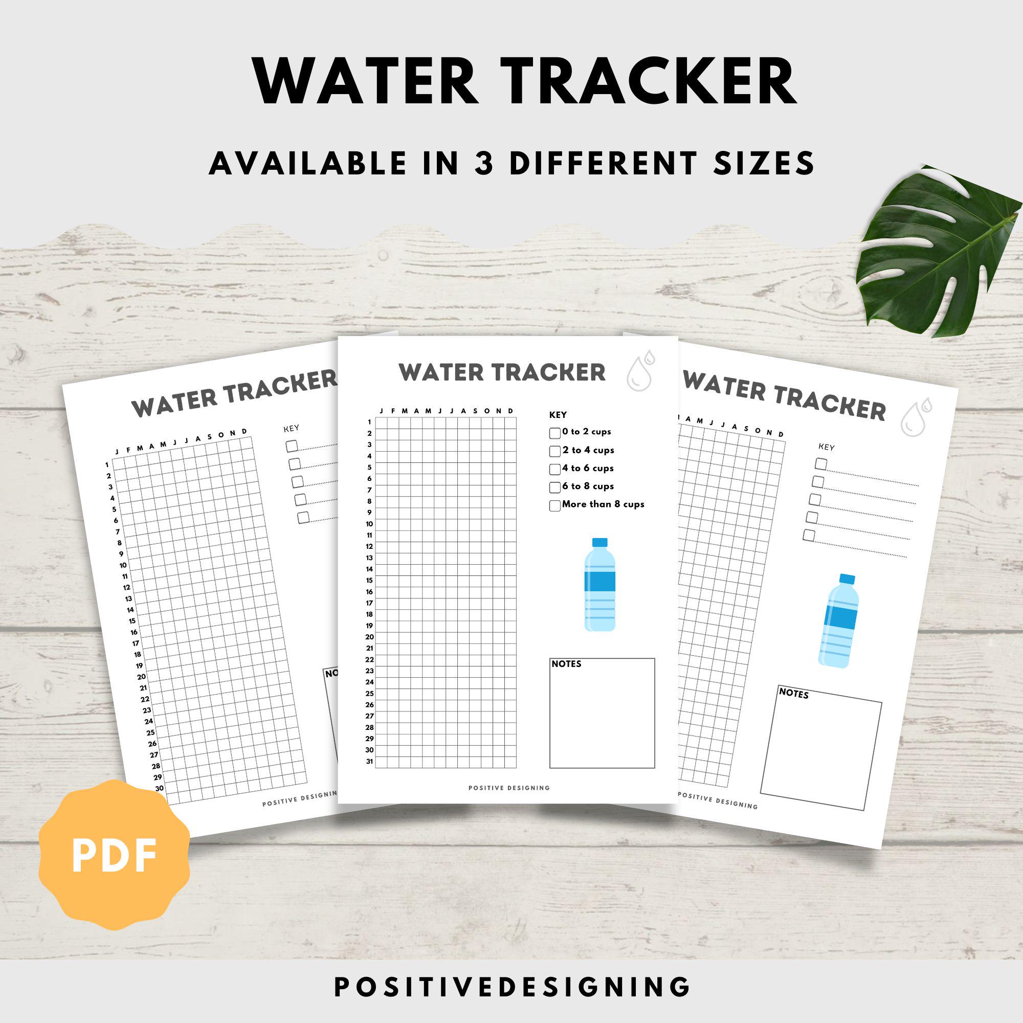 Water Tracker Printable - Hydration Tracker - Daily Water Tracker ...
