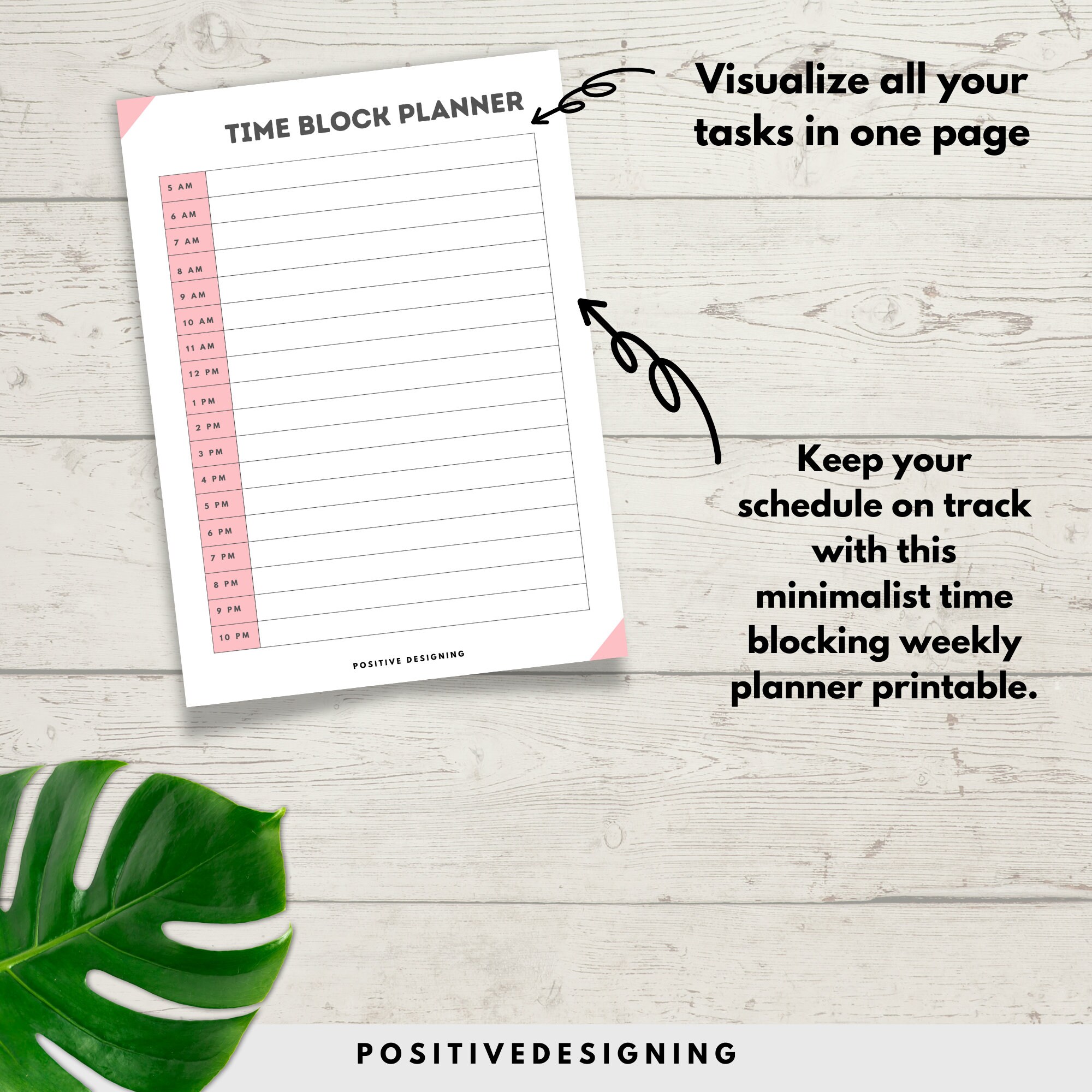 Time Blocking Weekly Planner Printable, Time Blocking Pdf, Time ...