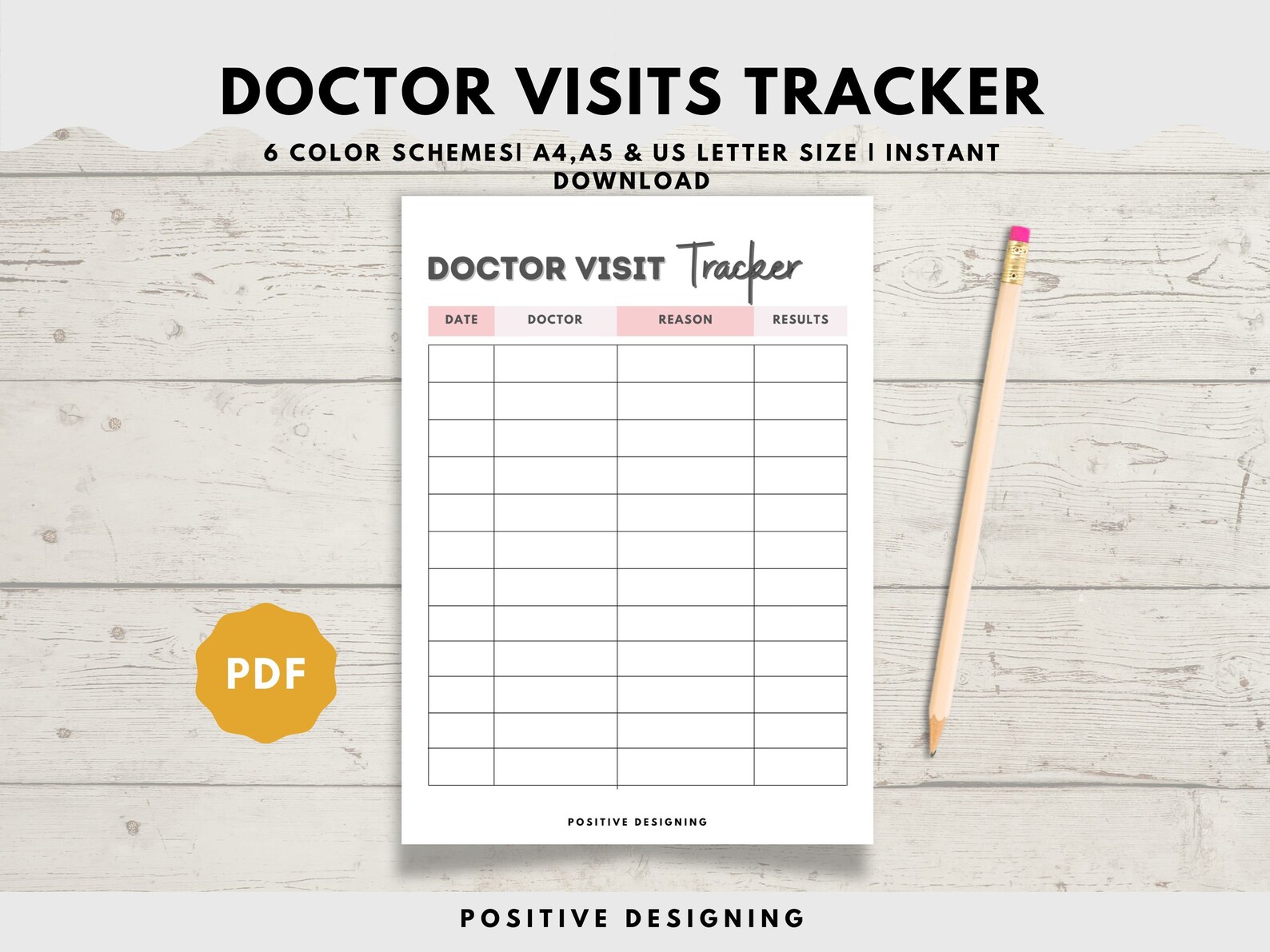 Doctors Visits Tracker Printable, Doctors Appointments Log, Medical ...