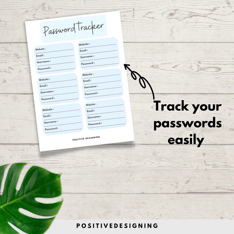 Printable Password Tracker, Password Log, Address Book Pages, Instant ...