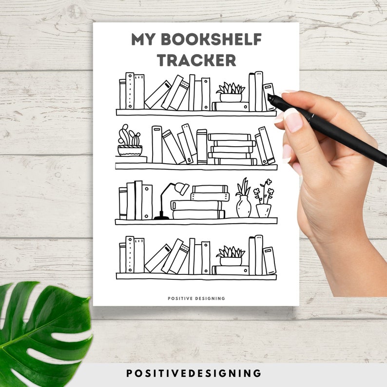 Bookshelf Printable Template, Books to Read, Books I've Read, Book ...