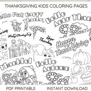 Fall Coloring Pages, Fall PDF, Fall Coloring Printables, Thanksgiving ...