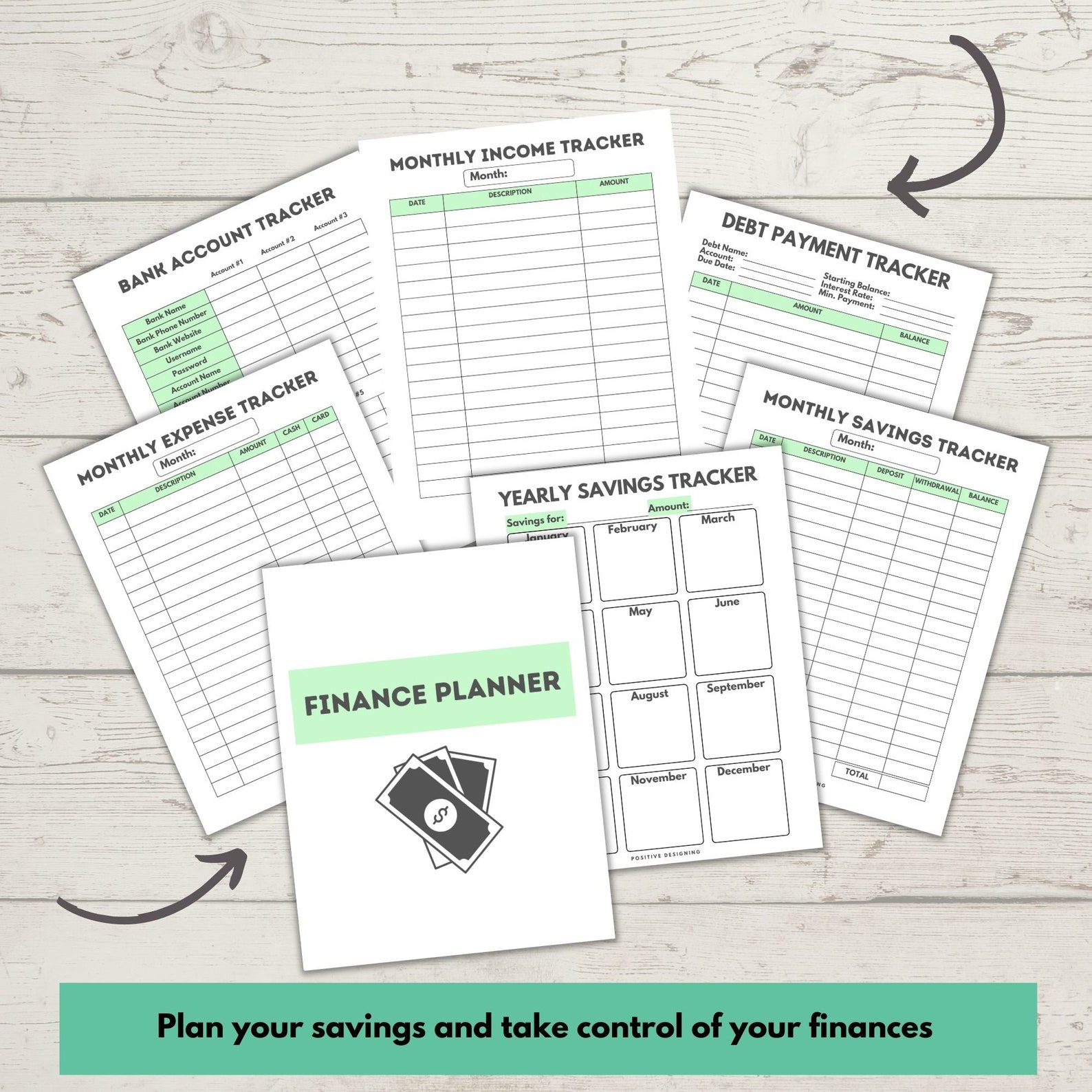 Finance Planner Bundle Budget Planner Templates Financial - Etsy