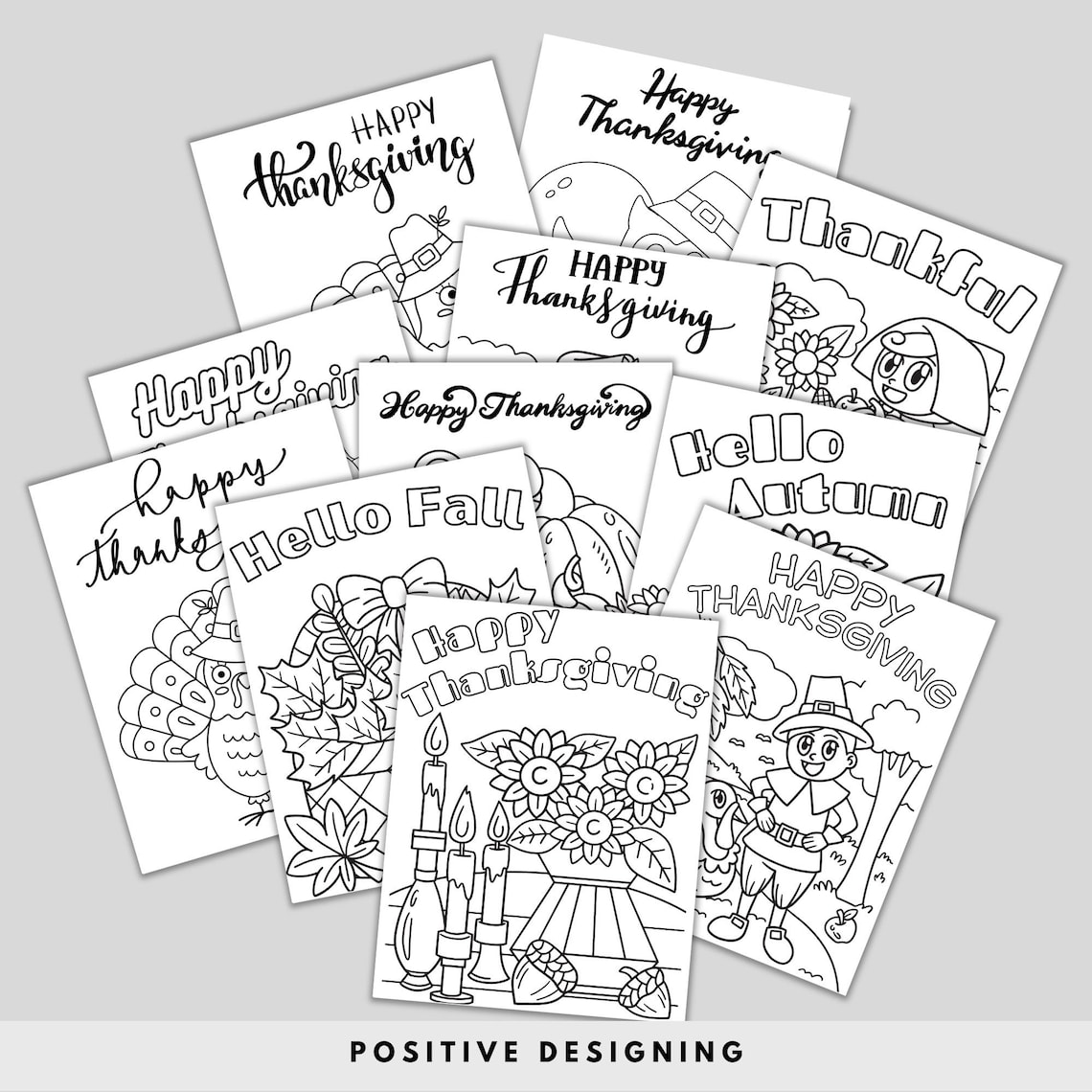Fall Coloring Pages, Fall PDF, Fall Coloring Printables, Thanksgiving ...