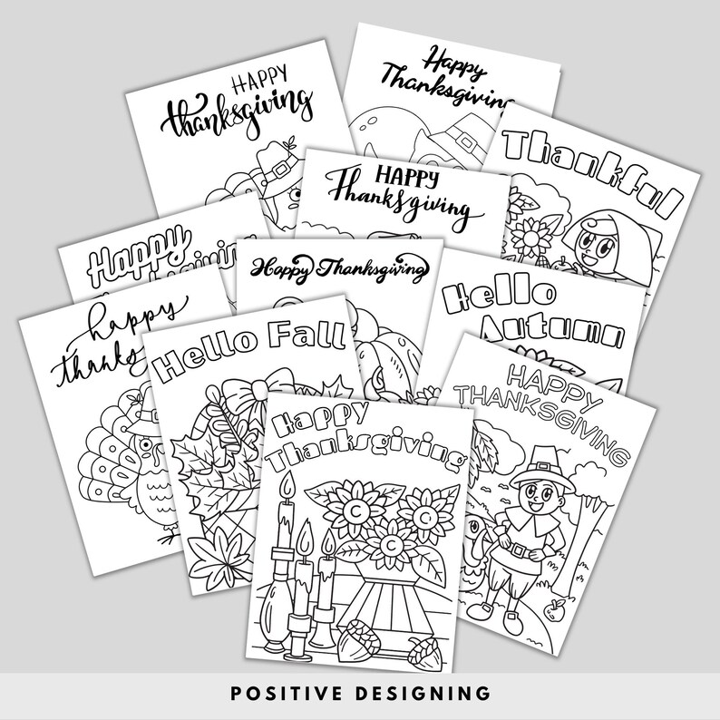 Fall Coloring Pages, Fall PDF, Fall Coloring Printables, Thanksgiving ...
