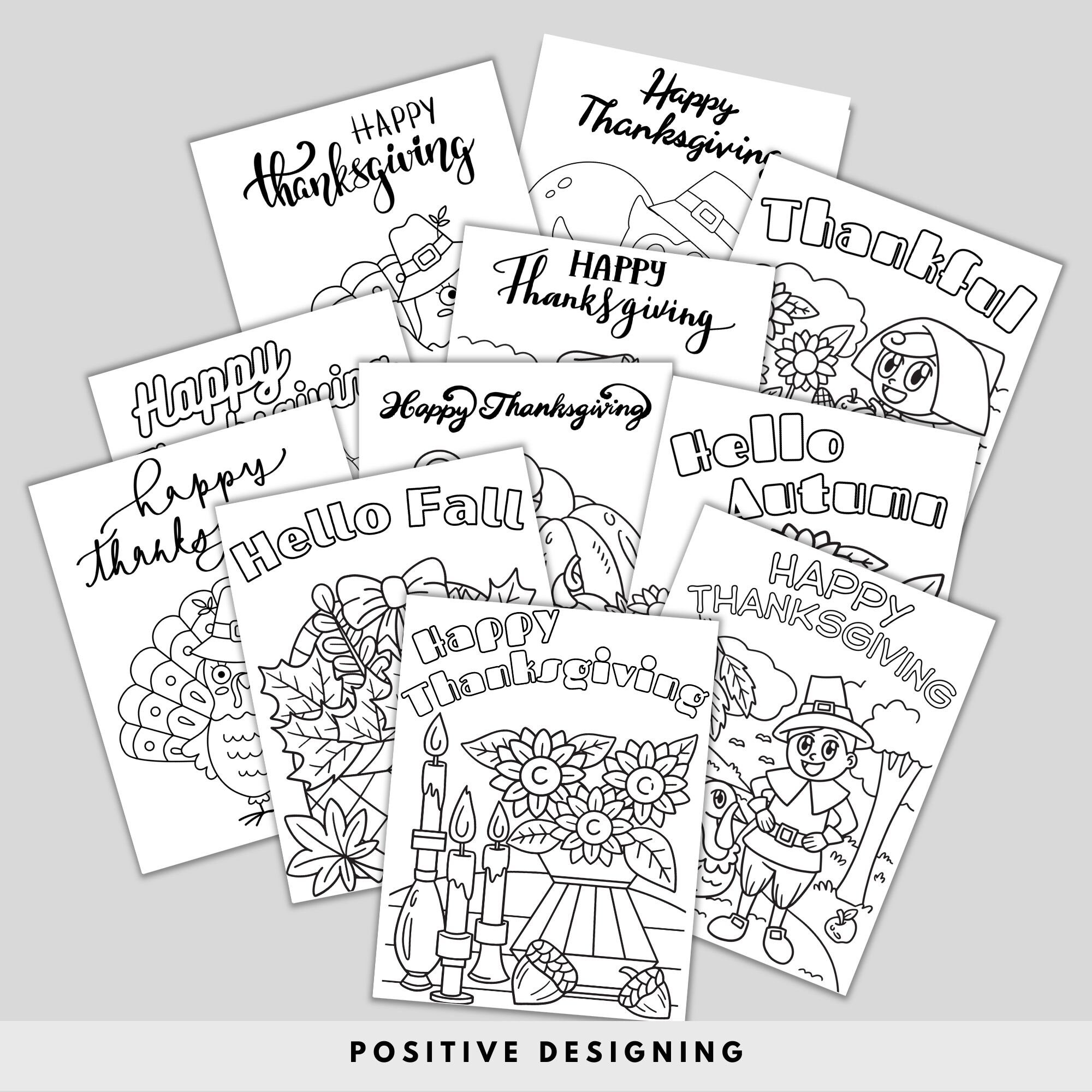 Fall Coloring Pages, Fall PDF, Fall Coloring Printables, Thanksgiving ...