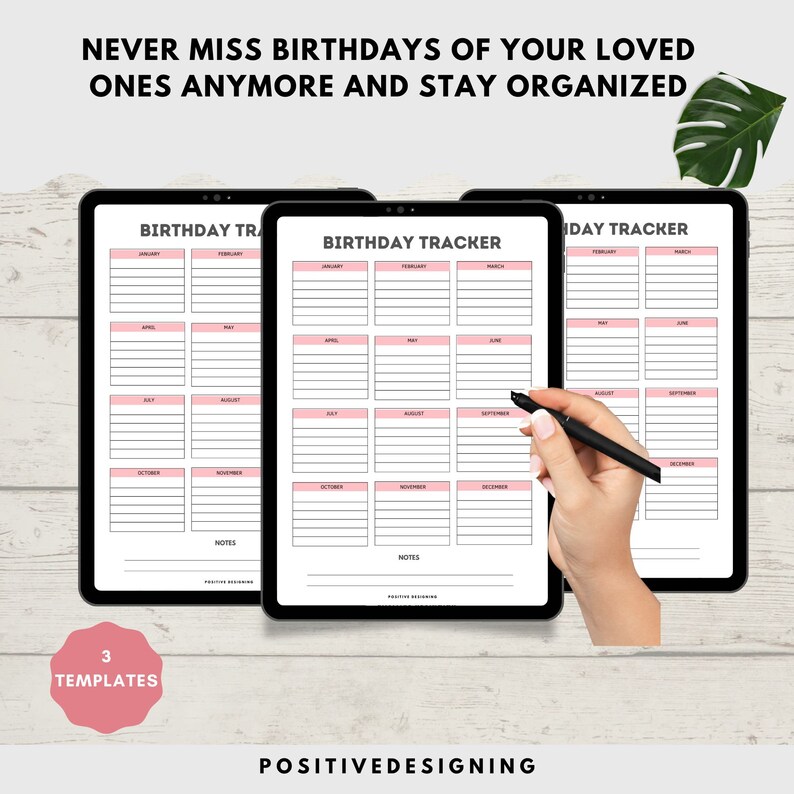 Instant Download | Birthday Reminder | Birthday Planner Printable ...