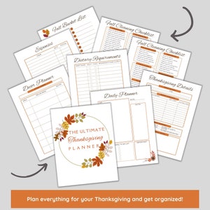 Thanksgiving Planner Printable, Holiday Planner, Thanksgiving Binder ...