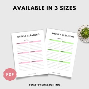 Weekly Cleaning Schedule, Cleaning Checklist, Cleaning to Do List ...