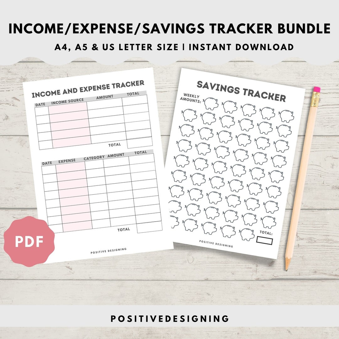Income and Expense Tracker Income Tracker Expense Tracker - Etsy