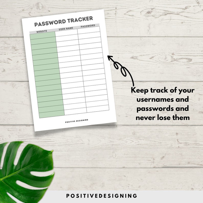 Printable Password Tracker, Password Log, Address Book Pages, Instant ...