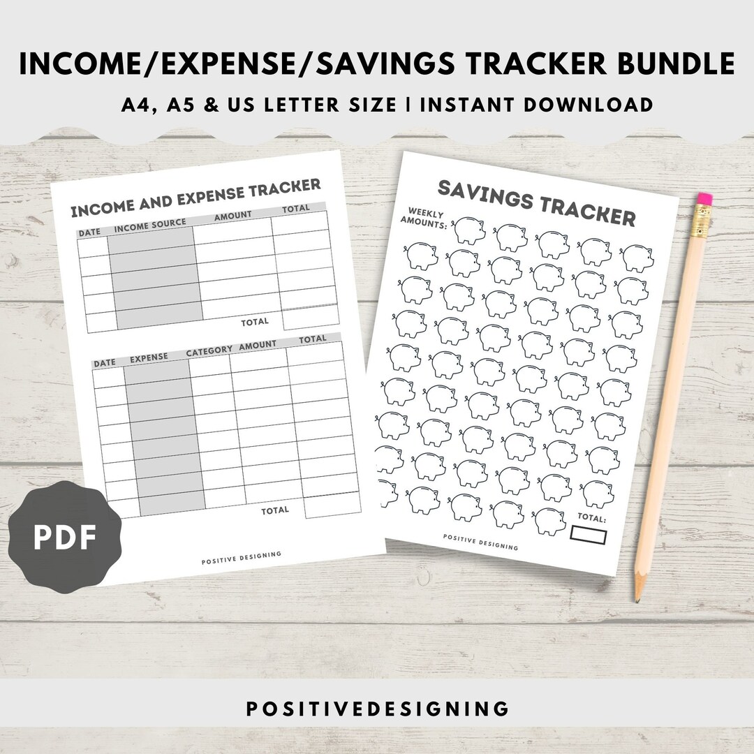Income and Expense Tracker Income Tracker Expense Tracker - Etsy