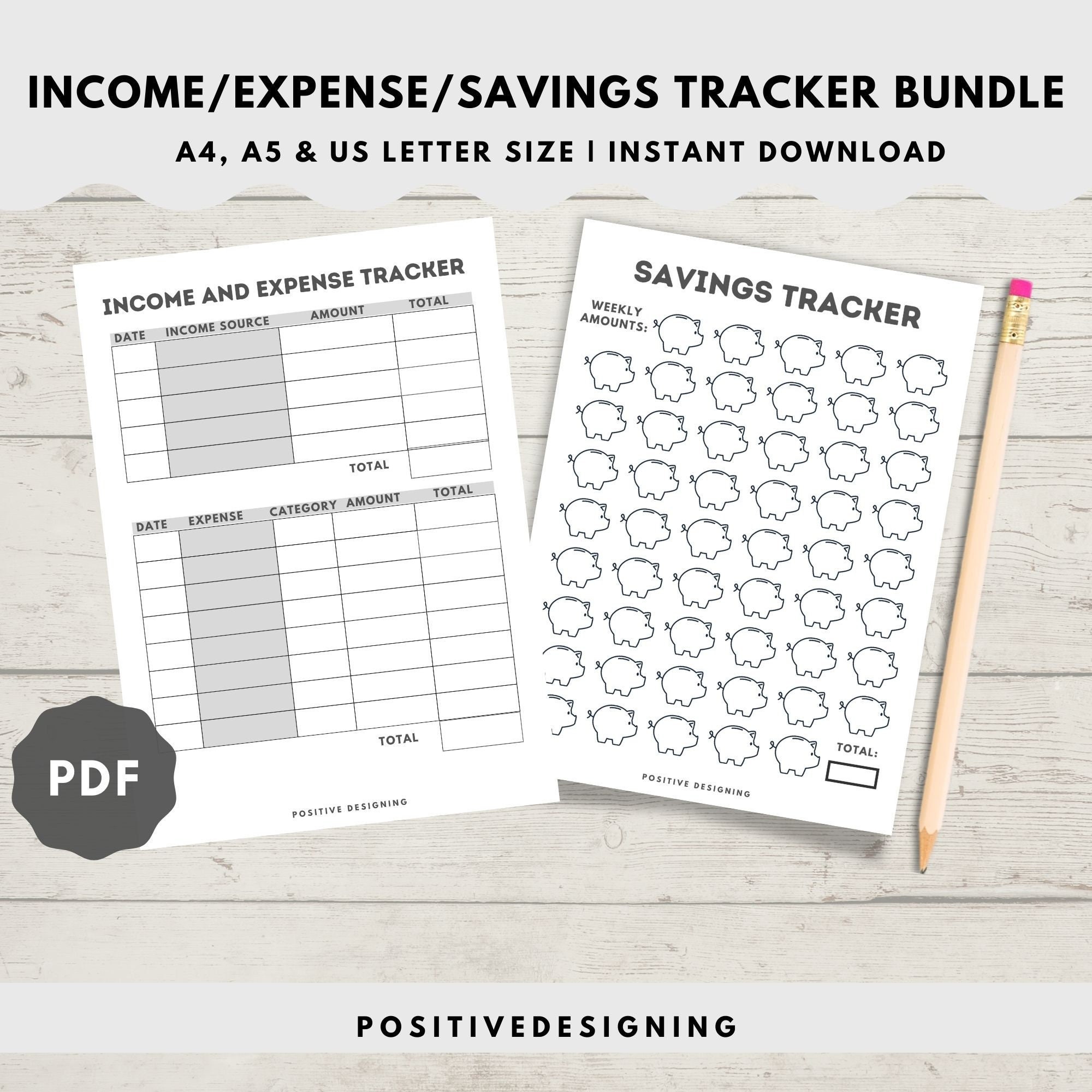 Income and Expense Tracker Income Tracker Expense Tracker - Etsy
