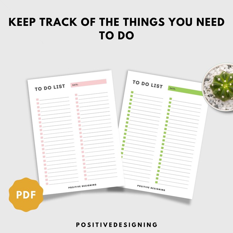 To Do List Printable Minimal, Simple Tasks List, Productivity Planner ...