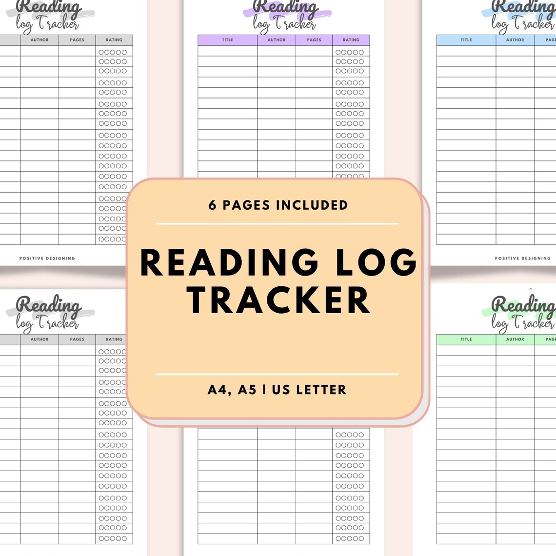 Reading Log Printable Reading Tracker Books to Read Books - Etsy